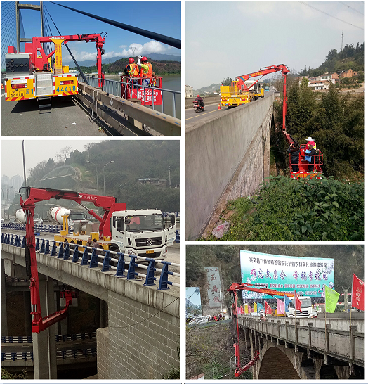 Howo Bucket Type Bridge Inspection Equipment 18m Four Axles