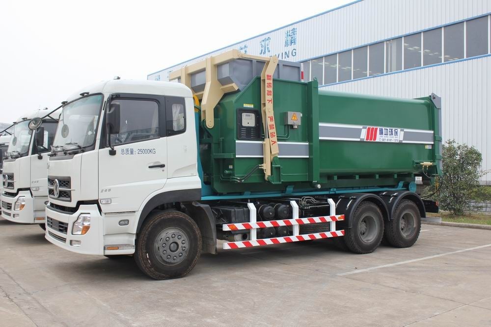 13.4ton Garbage Refuse Collection Vehicles 6x4 Truck With Detachable ...