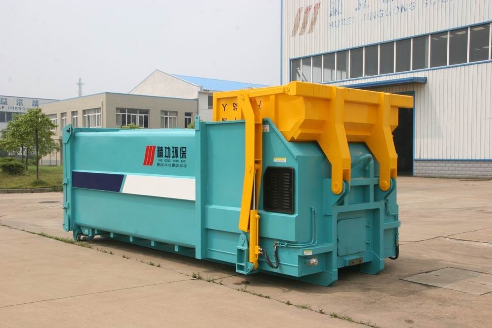 Modular Horizontal Garbage Compactor Container 18m3 Garbage Transfer ...