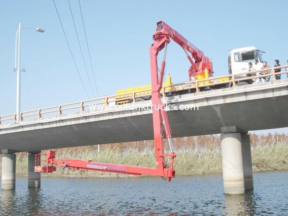 6x4 Bucket Type 16M DongFeng Mobile Bridge Inspection Unit For Arch Bridge